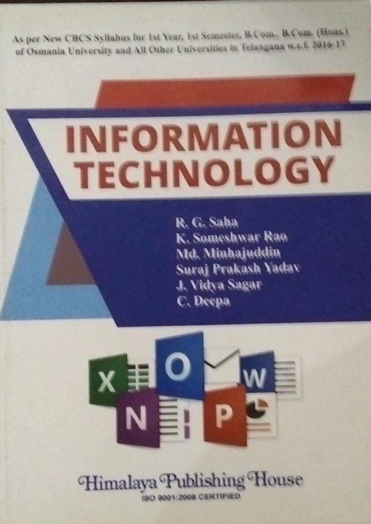 Buy INFORMATIN TECHNOLOGY B.COM 1ST YEAR 1ST SEMESTER Book Online from ...