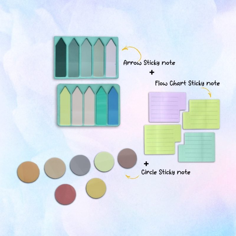 Buy Arrow Sticky Notes + Circle Sticky Notes + FlowChart Sticky Notes ...